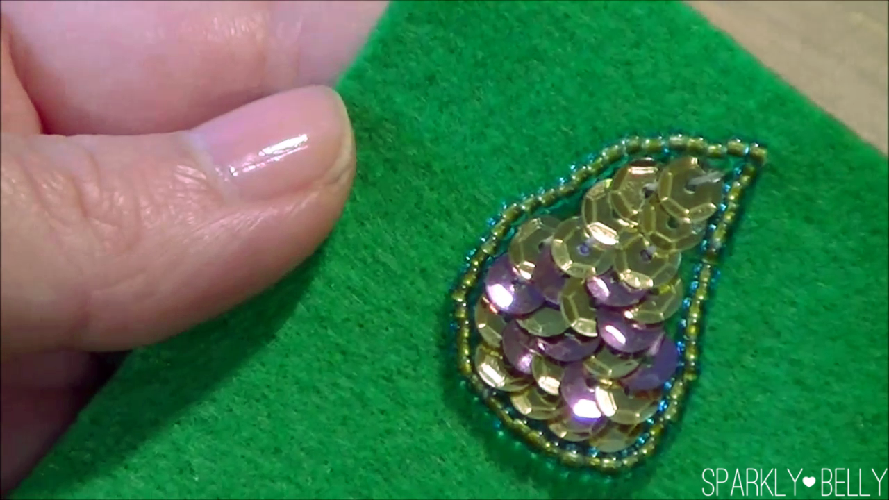 How to make sequin applique 1 - SPARKLY BELLY