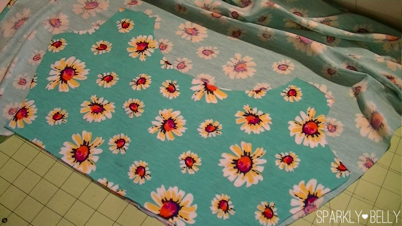 Back panel tracing - SPARKLY BELLY