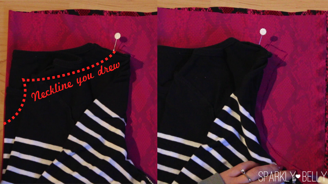 Trace pattern shirt for DIY baladi dress saidi dress - SPARKLY BELLY