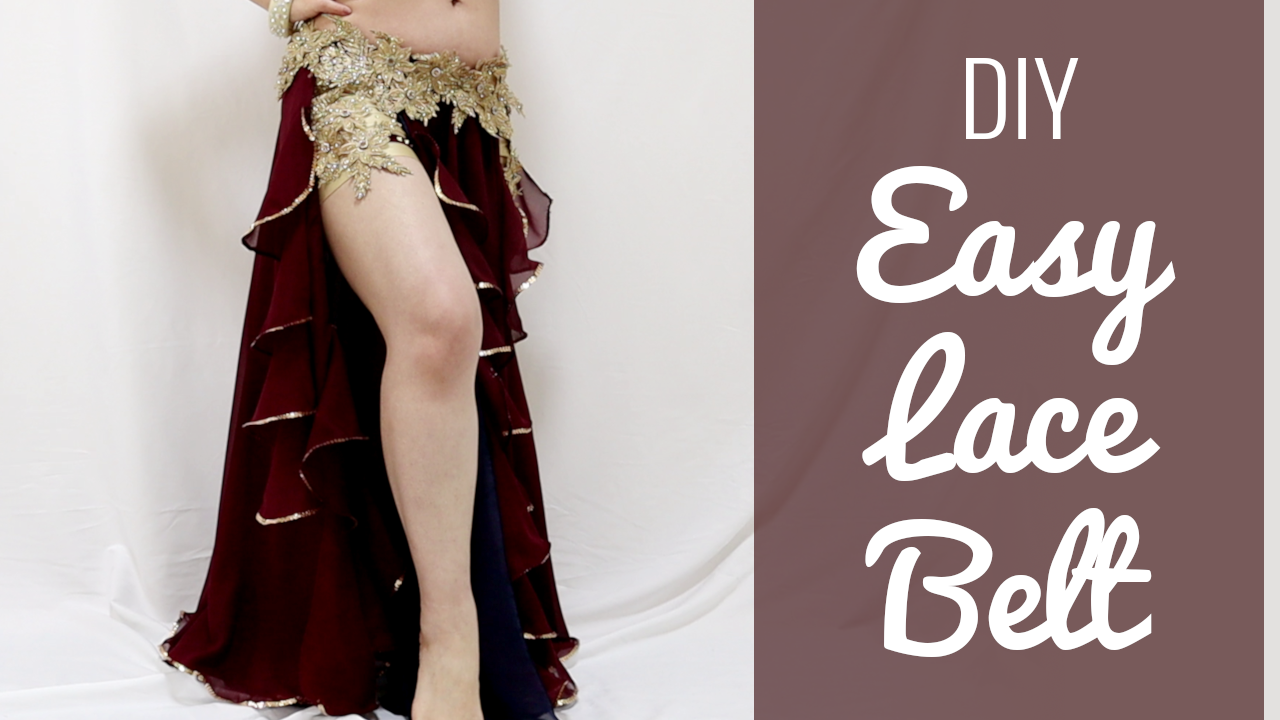 How to Make a Lace Belt for Belly Dance - easy & adjustable! - SPARKLY ...
