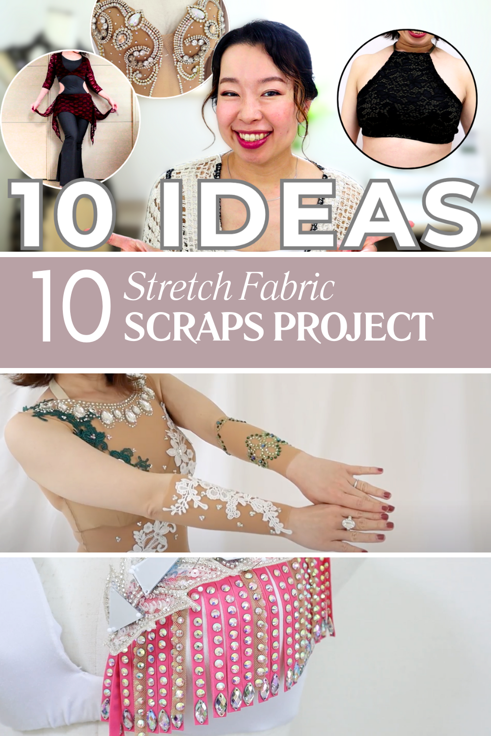 10 Stretch Fabric Scraps Projects - SPARKLY BELLY