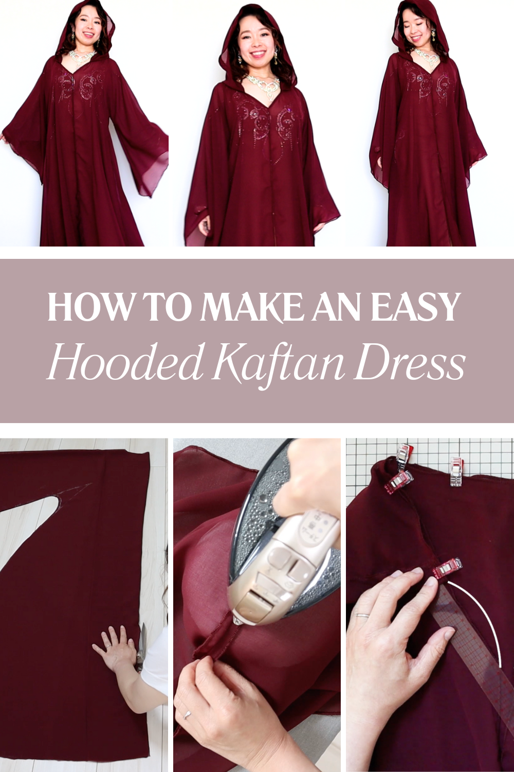 How to Make an EASY Hooded Kaftan Dress - SPARKLY BELLY