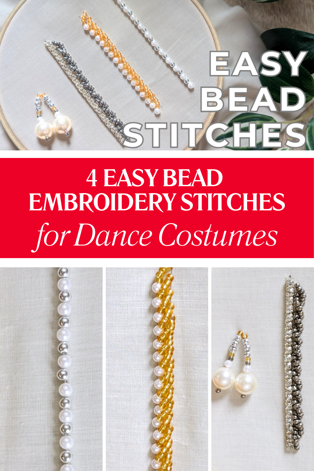4 Easy Bead Embroidery Stitches for Dance Costumes main - SPARKLY BELLY